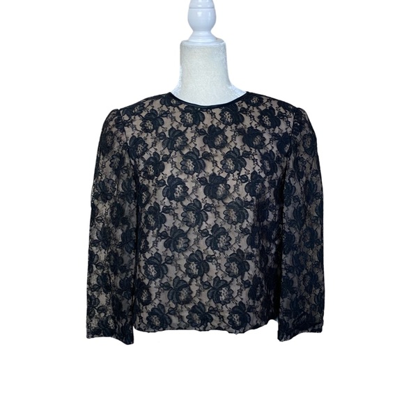 Vintage | Tops | Vintage Robert Courtney For Gene Roye Black Lace ...